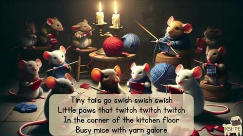 Music: Mice Making Mittens Song Classroom Songs Reading Lyrics Sing-along