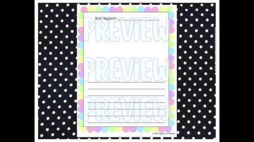 Star Student Activity | Editable | Pastel Color Scheme by Kaylie's ...
