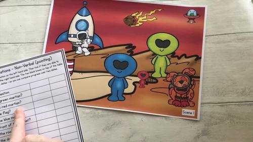 Space Wh- Question Scenes for Speech Therapy by Teaching Autism | TPT