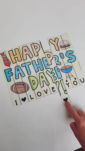 Father's Day Puzzle with Gift Tags by Pre-K Perfection | TPT