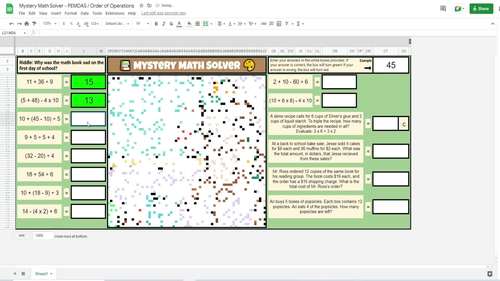 Back To School - Fractions, Decimals, Multiplication, PEMDAS- Pixel Art ...