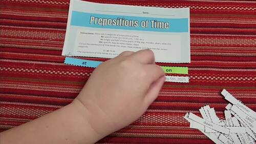 Prepositions of Time - Sorting Game by ESL Traveling Teacher | TPT