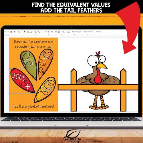 Thanksgiving Math Fraction Decimal Percent | Google Slides & Printable