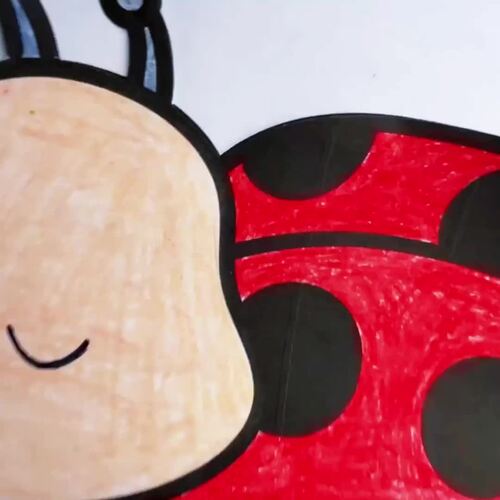 Spring Craft Printable Ladybug for Kids | Insect Art Activity | Low ...