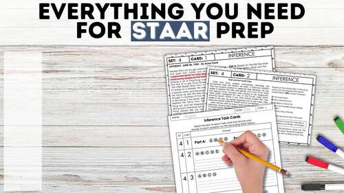 STAAR High School Making Inferences Task Cards Exit Ticket Quiz ...