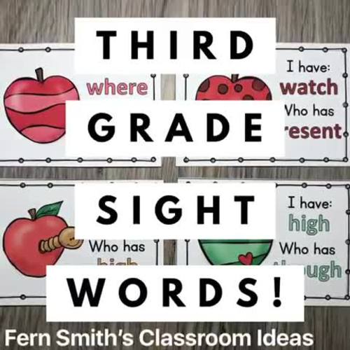 3rd Grade Sight Words I Have Who Has Card Game by Fern Smith's ...