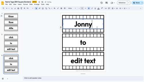 EDITABLE Color Your Own Rainbow Name Plates Name Tags - Classroom Decor