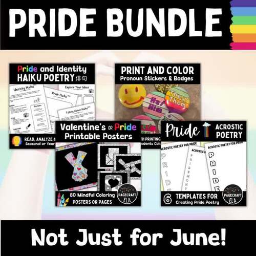 Pride BUNDLE of Purposeful Materials and Activities by Pagecraft ELA