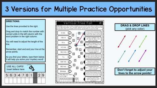 Physics Kinematic Equations-Digital + Print Activities-Vertical Free Fall