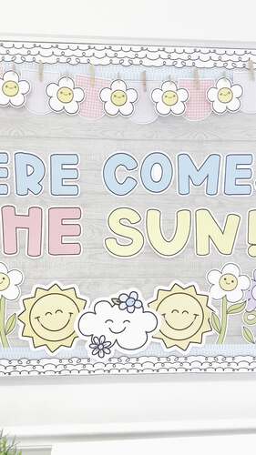 Spring Bulletin Boards | Here Comes the Sun Bulletin | April Bulletin ...