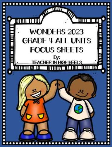 McGraw-Hill Wonders 2023 Grade 4 Focus Wall Sheets by Teacher in High Heels