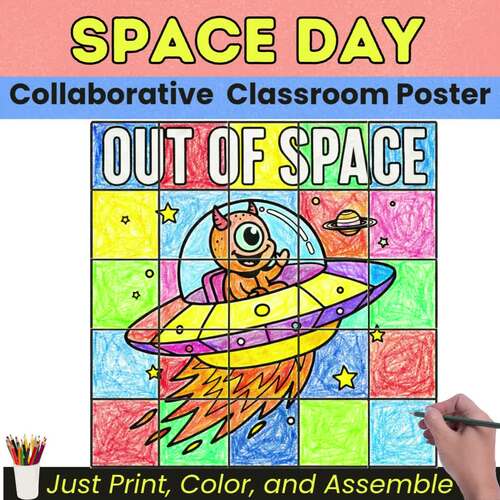 Out of Space Collaborative Poster | Astronomy Coloring Activity | Team ...