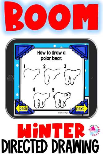 Directed Drawings Winter BOOM Cards by Primary Piglets | TpT
