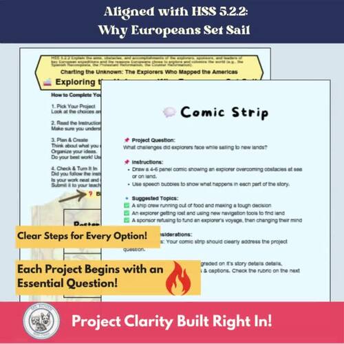 HSS 5.2.2 PBL Choice Board-Impact of Exploration | 6 Creative Projects ...