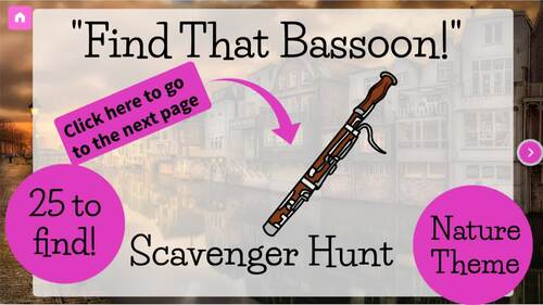 Bassoon Digital Scavenger Hunt- Nature Themed- Online Music Game-Sub ...