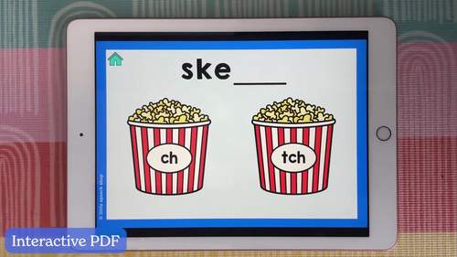 CH - TCH Spelling Game - Interactive PDF, Boom Cards™ & Printable ...