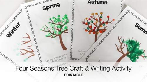 Four Seasons Tree Craft, Writing, and Poetry Activity by Inspire the Mom