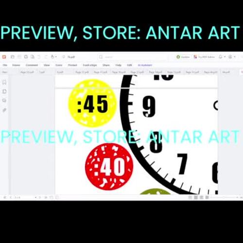 Clock Labels Composition Notebook Decor ,Telling Time Bulletin Board ...