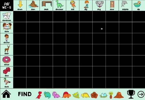 Hide & Seek Speech - Articulation Game - /d/ Dinosaur Theme - Boom ...