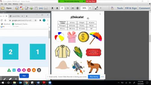 ¡Chócalo! trill /r/- Spanish Articulation "Bump!" Game by Charladora SLP