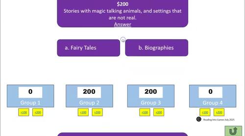 Genre Jeopardy Lower and Upper Elementary Bundle by Reading Into Games