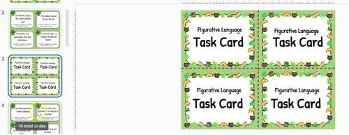 St. Patrick's Day Figurative Language Task Cards by Fun in Upper Elementary