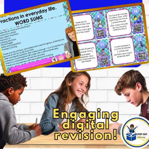 5th grade Math: fraction word problems - digital activity/worksheet