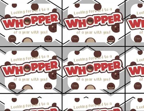 Whoppers Chocolate Beginning of Year (BOY) Gift Tag | TPT