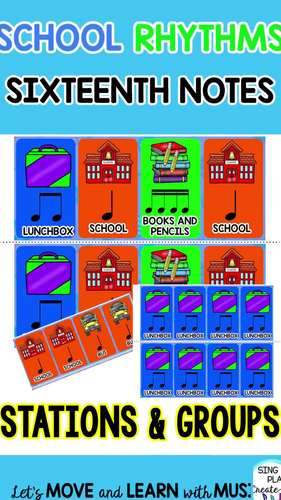 Rhythm Pattern Flash Cards and Activities: {Sixteenth Notes} School Time