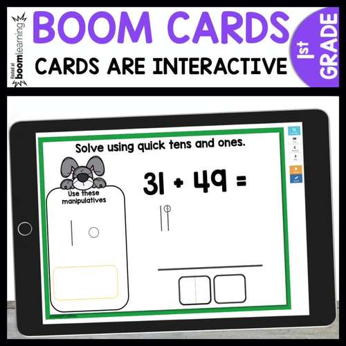 Adding with Pictures 2 Digit Addition Strategies Quick Tens Math Boom ...