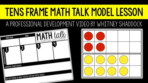Math Talks Model VIDEO Lesson on Ten Frames | TPT