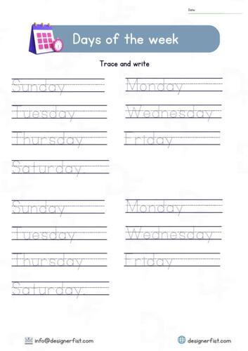 Autism Days Of The Week For Childs by Inclusive Learning Support