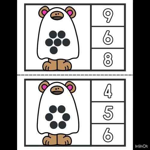 Halloween Numbers to 10 Bundle – Subitizing Activity & Count-and-Clip Cards