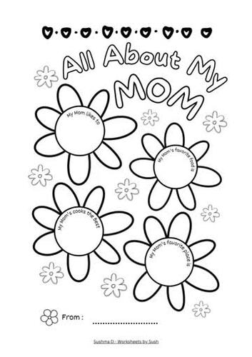 Mothers Day Crafts and Activities by Worksheets by Sush | TPT