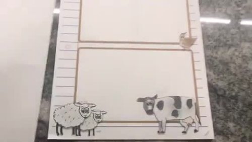 WRITING PAPER-Farm Animals Decor, Letters, Stations, Lab Reports
