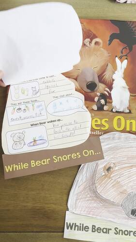 Bear Snores On Read Aloud Craft- Winter ELA Differentiated Activity