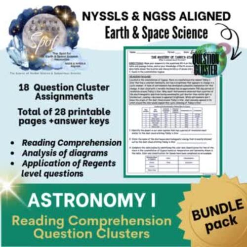 Astronomy I Reading Comprehension Question Cluster (EARTH AND SPACE ...