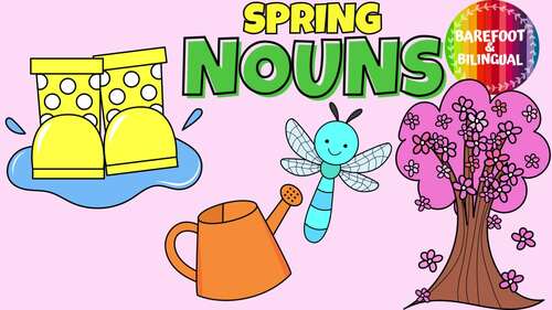 Spring Nouns Clipart - Grammar Spring Clipart - Spring Things, People ...