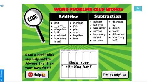 Scaffolded Multi-step Word Problems | Boom™ Card Bundle (4.OA.A.3)