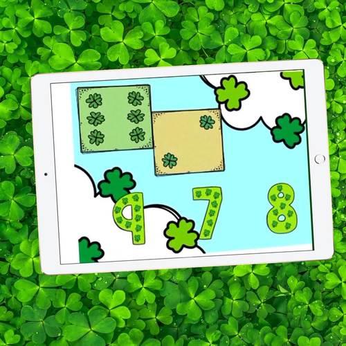 Cherche les nombres de 1 à 12 | Les trèfles | Counting in French Boom cards