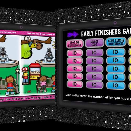 Early Finishers Game Show BOOM Cards by Chalk One Up for the Teacher