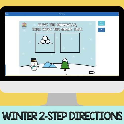 Winter 2 Step Directions Boom Cards for Speech Teletherapy by Speechie ...
