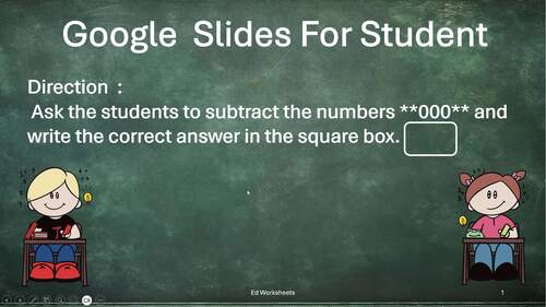 Place Value Worksheets with Base Ten Blocks for Grades 1-3 & Google Slides.