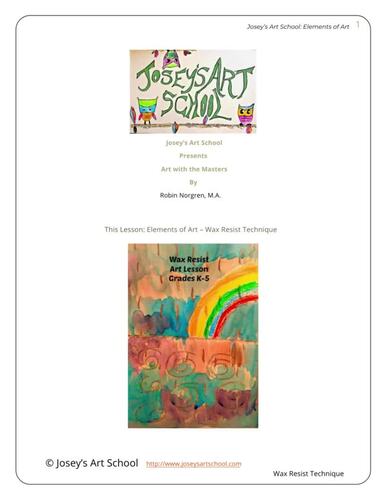 Wax Resist Art Lesson Spring Showers K 1st 2nd 3rd Grade by The Gifted ...