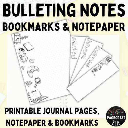 Bullet Note Bookmarks | Bulleting Pages | Notetaking and Journals