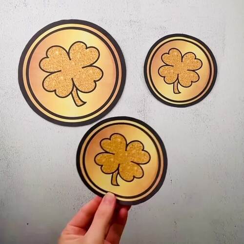 Gold Coin Template | Printable Gold Coins Day St. Patricks | Crafts ...