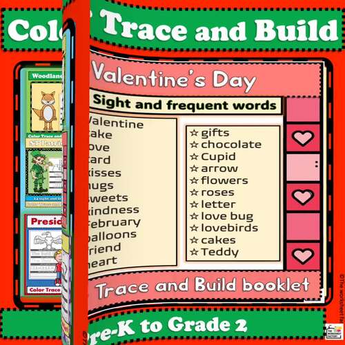 All year Bundle Color. Trace. Build. booklets |Fine Motor Skills ...