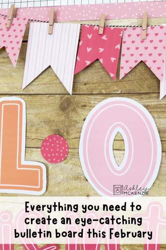 Valentine's Day Bulletin Board Kit February Bulletin Board Valentine ...