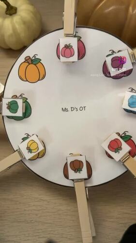 Fine Motor Fall Clothespin Activity by Ms Ds OT | TPT