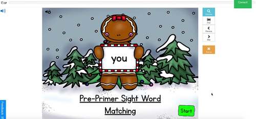 Pre Primer Sight Words Boom Cards | Gingerbread Man Activities | TpT